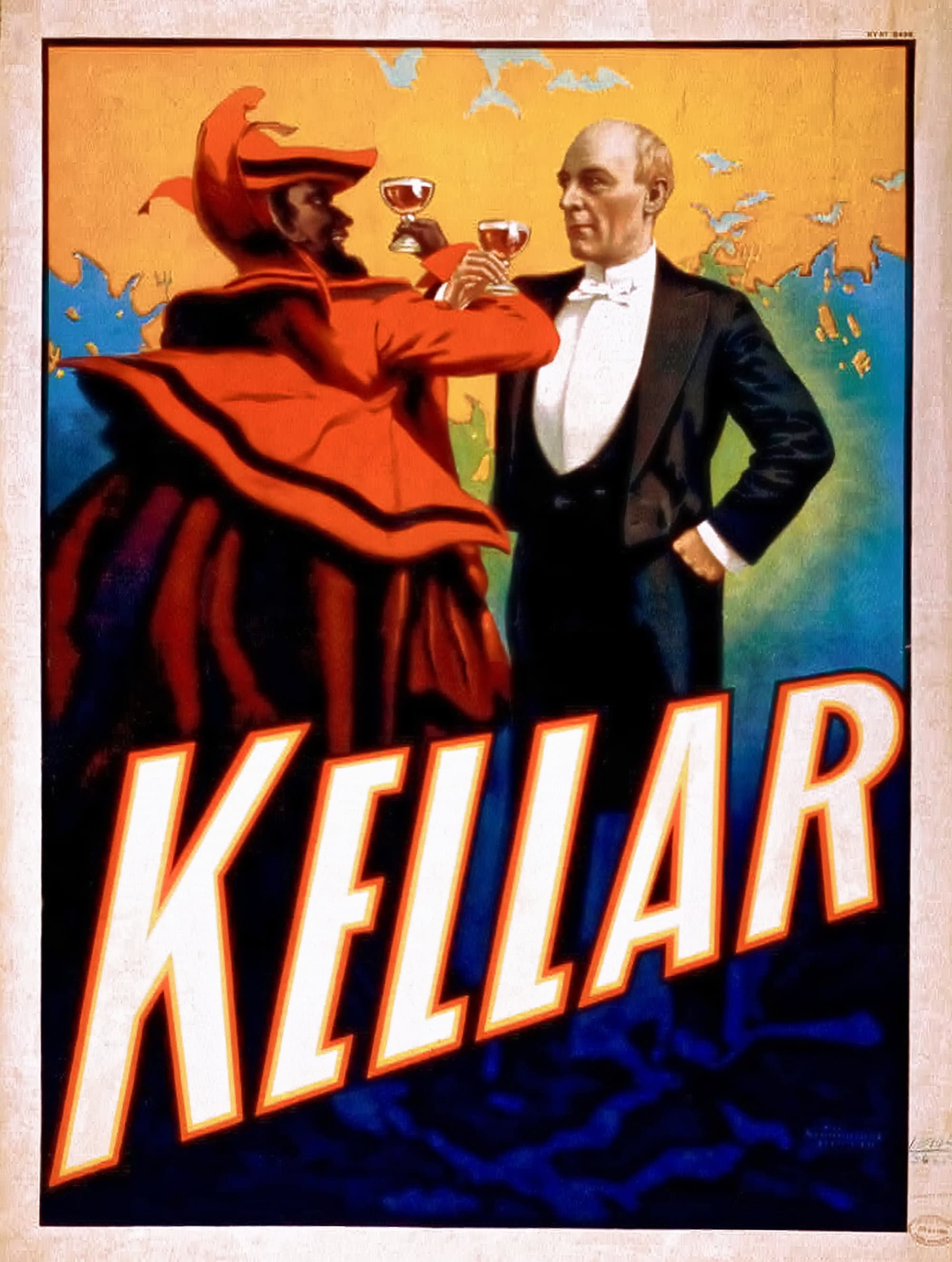 Vintage Magic Poster, Kellar Magician Art Print, Antique Wall Decor ...