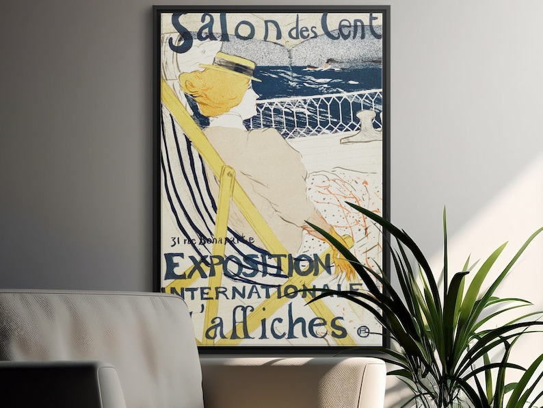 Vintage French Art Poster, Parisian Exhibition Poster, Antique Wall Art ...