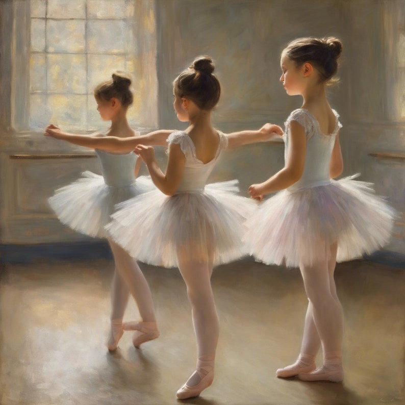 Ballerina Digital Art Print, Ballet Dancers Wall Decor, Classical Dance ...