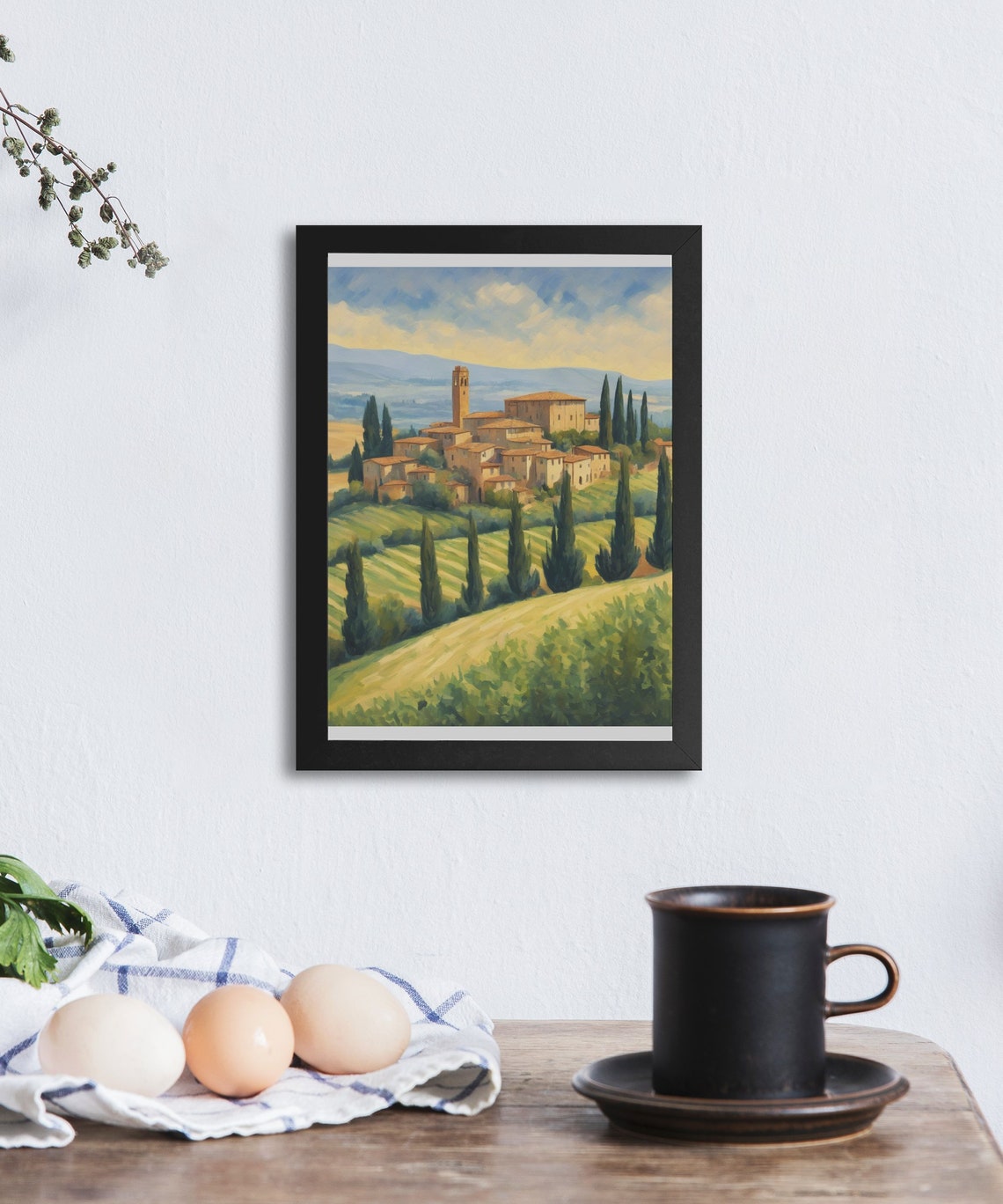 Tuscan Landscape Digital Download, Italian Countryside Art, Digital ...