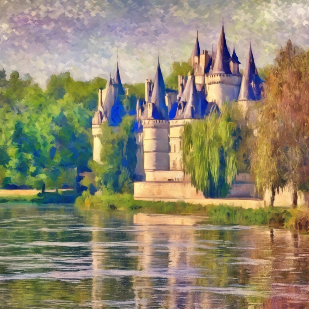 Beautiful Castle in Forest Digital Download, Fantasy Castle Printable ...