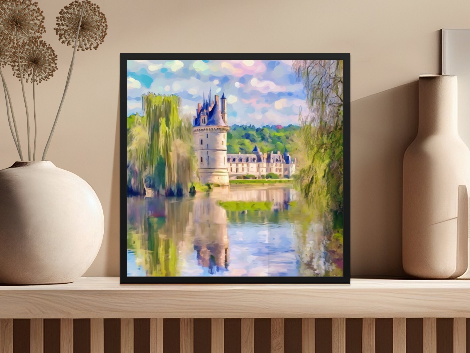 French Castle Art Print: Romantic European Castle (digital Download) - Etsy