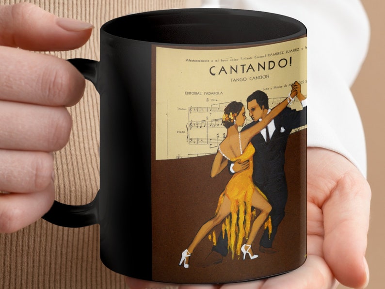 Tango Dancers Art Mug: Vintage Dance Illustration, Gift for Dancers - Etsy