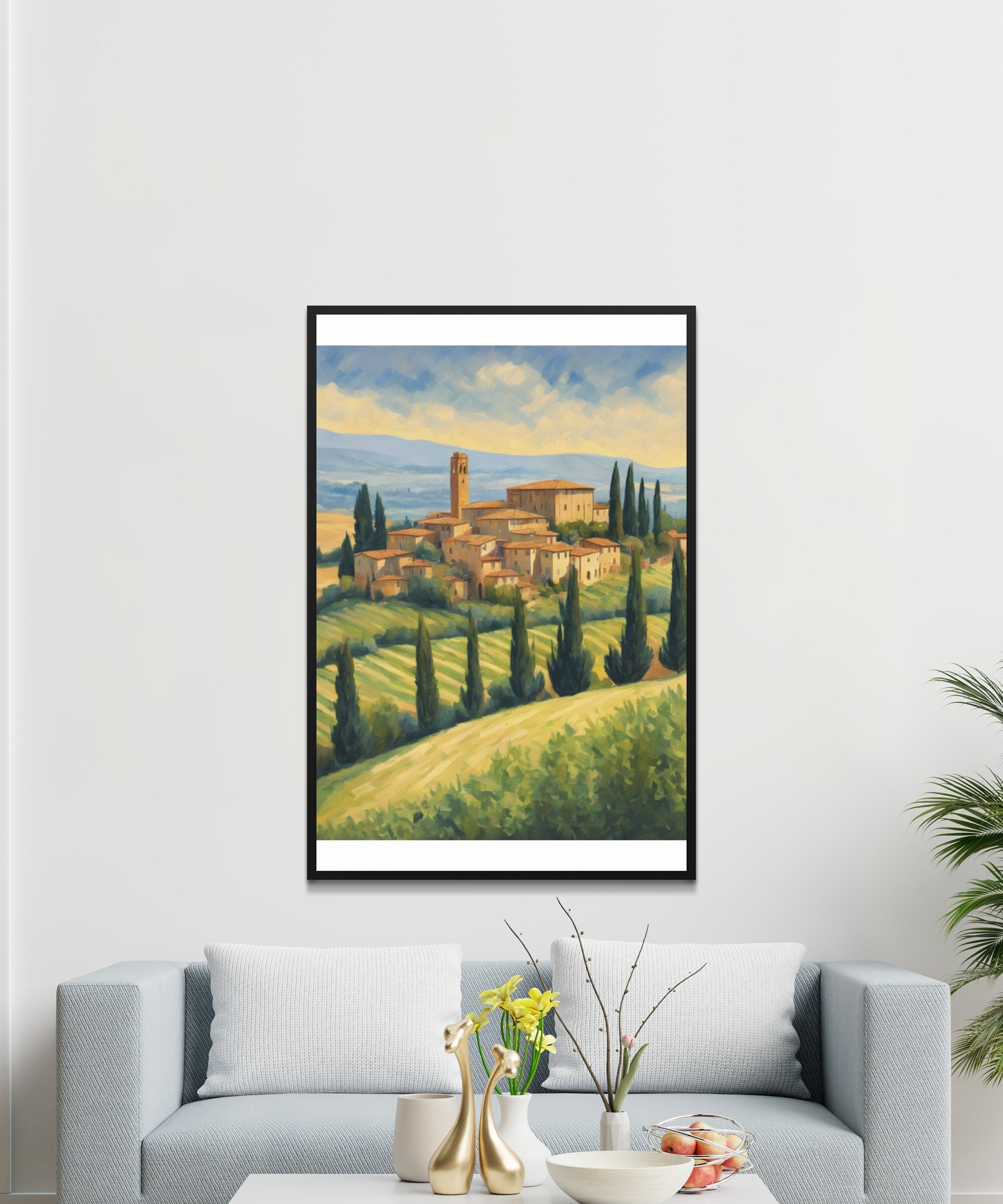 Tuscan Landscape Digital Download, Italian Countryside Art, Digital ...
