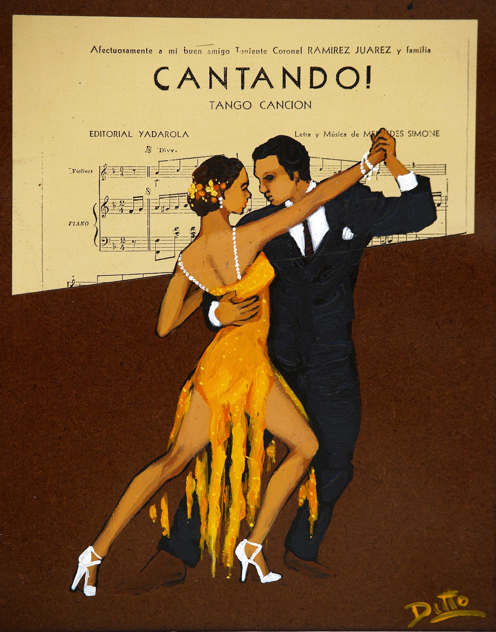 Tango Dancers Wall Art, Vintage Sheet Music Art, Romantic Dance ...