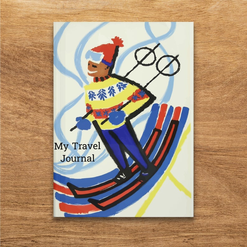 Vintage Skiing in France Art Journal, Retro Ski Notebook, Travel Diary ...