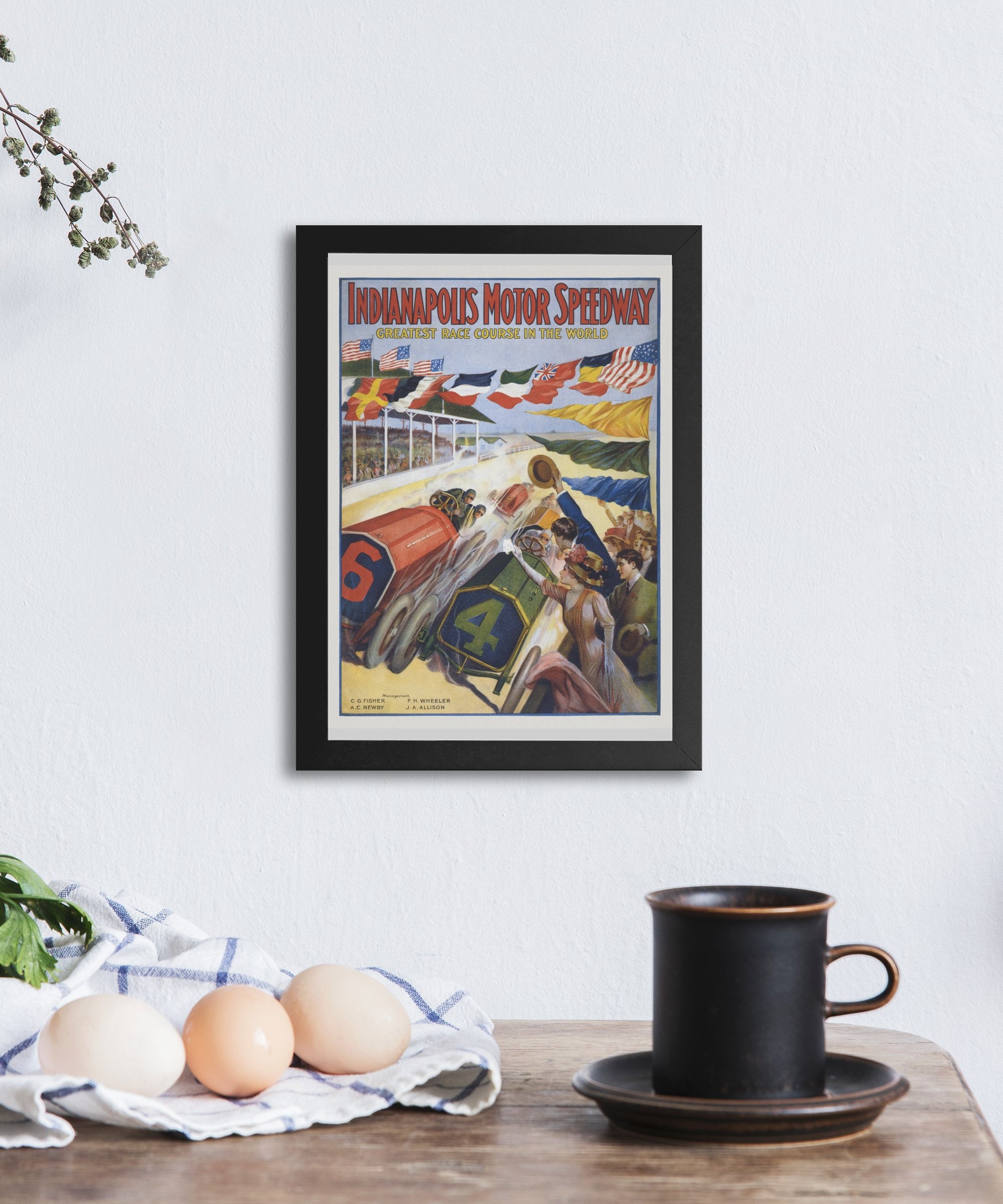 Indianapolis Motor Speedway Wall Art, Vintage Racing Poster, Digital ...