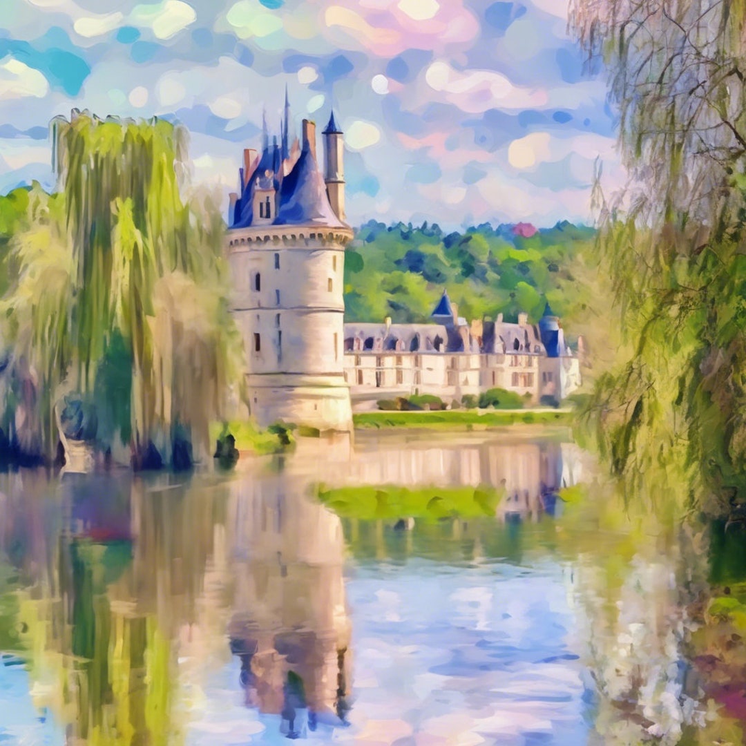 French Castle Art Print: Romantic European Castle (digital Download) - Etsy