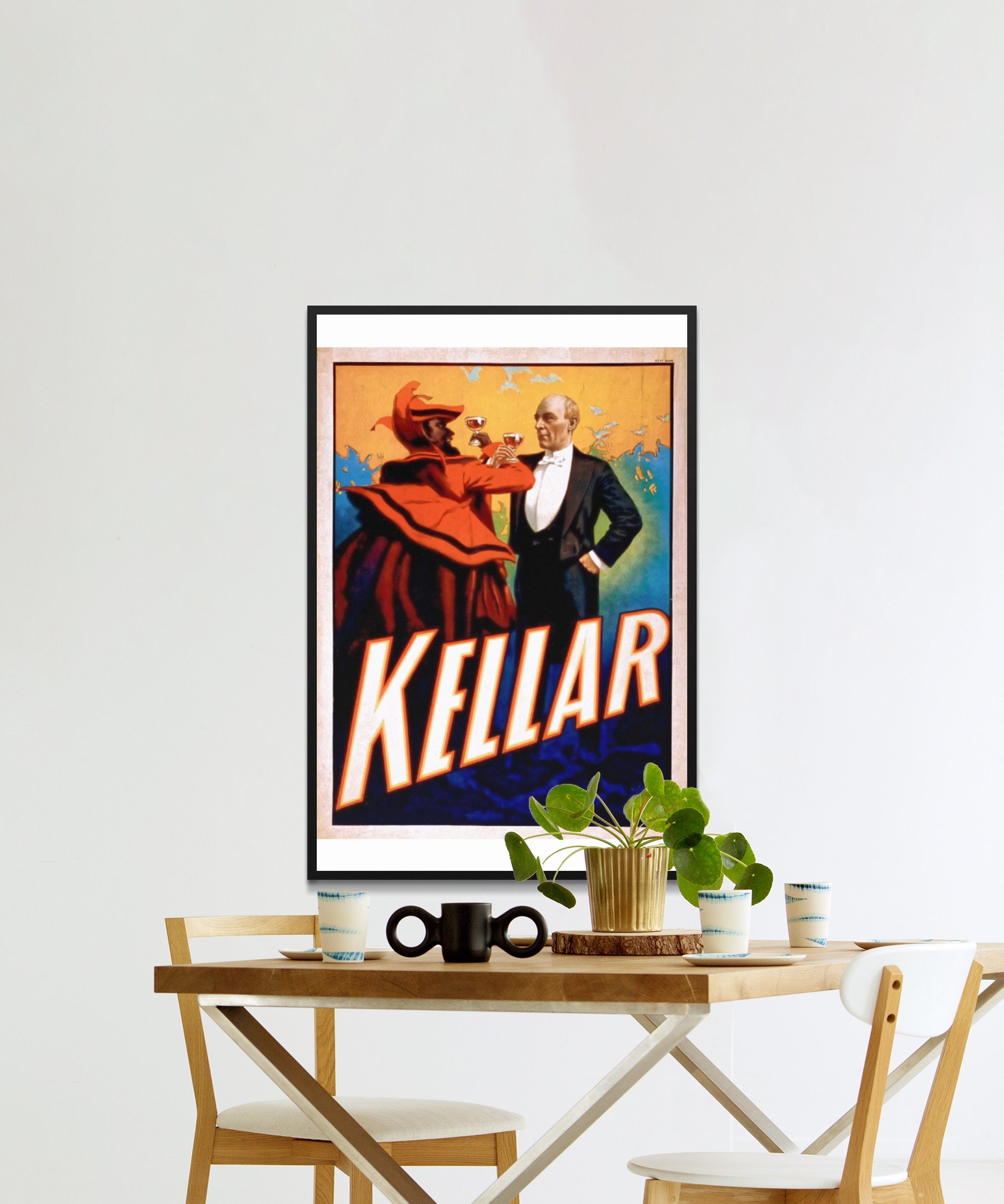 Vintage Magic Poster, Kellar Magician Art Print, Antique Wall Decor ...