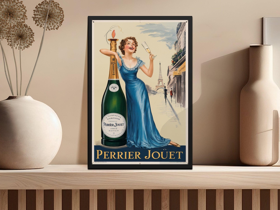 Vintage Champagne Poster, Elegant Paris Art Print (digital Download) - Etsy