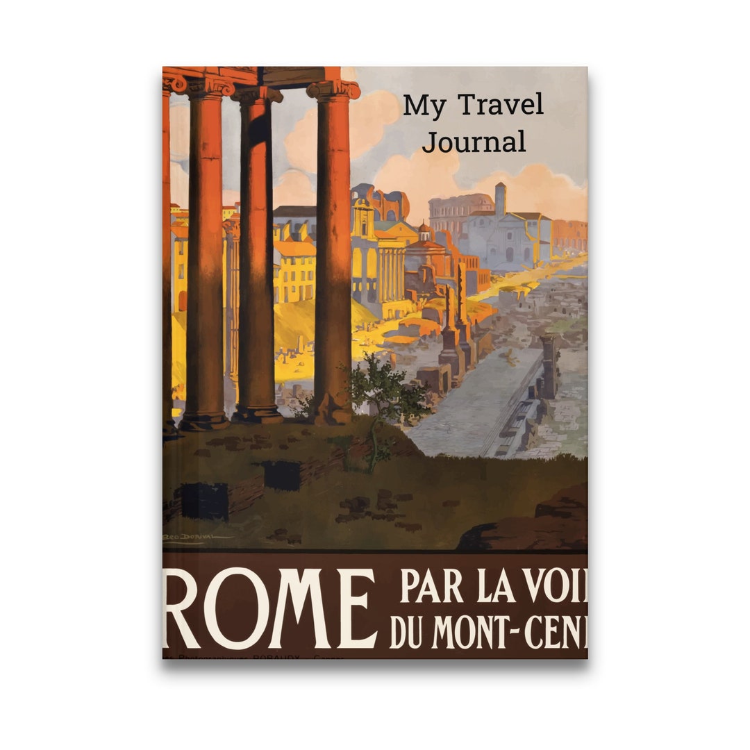 Vintage Rome Travel Poster Writing Journal, Lined Notebook, Gift for ...