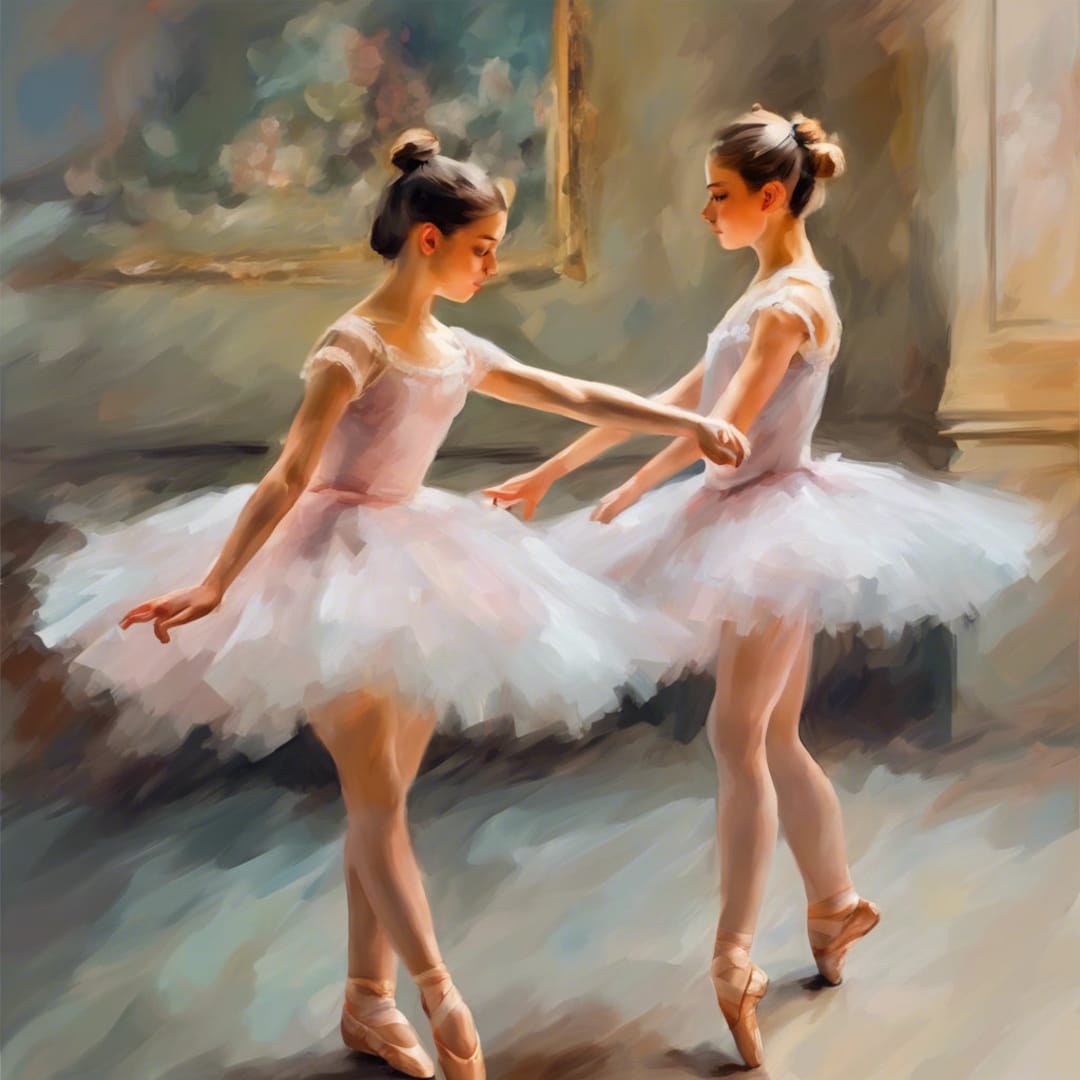 Ballet Dancers Digital Art, Elegant Ballet Performance Printable ...