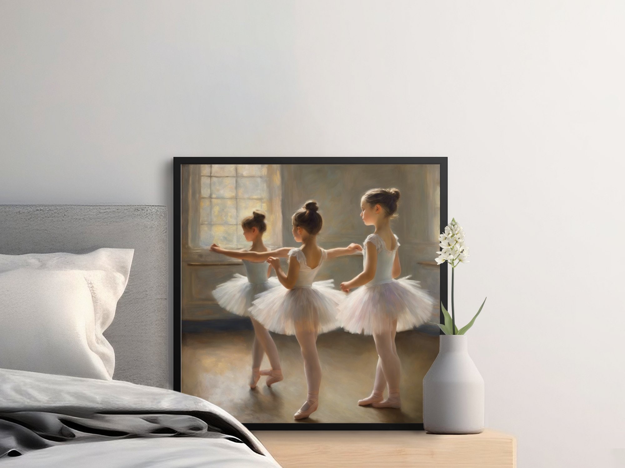 Ballerina Digital Art Print, Ballet Dancers Wall Decor, Classical Dance ...