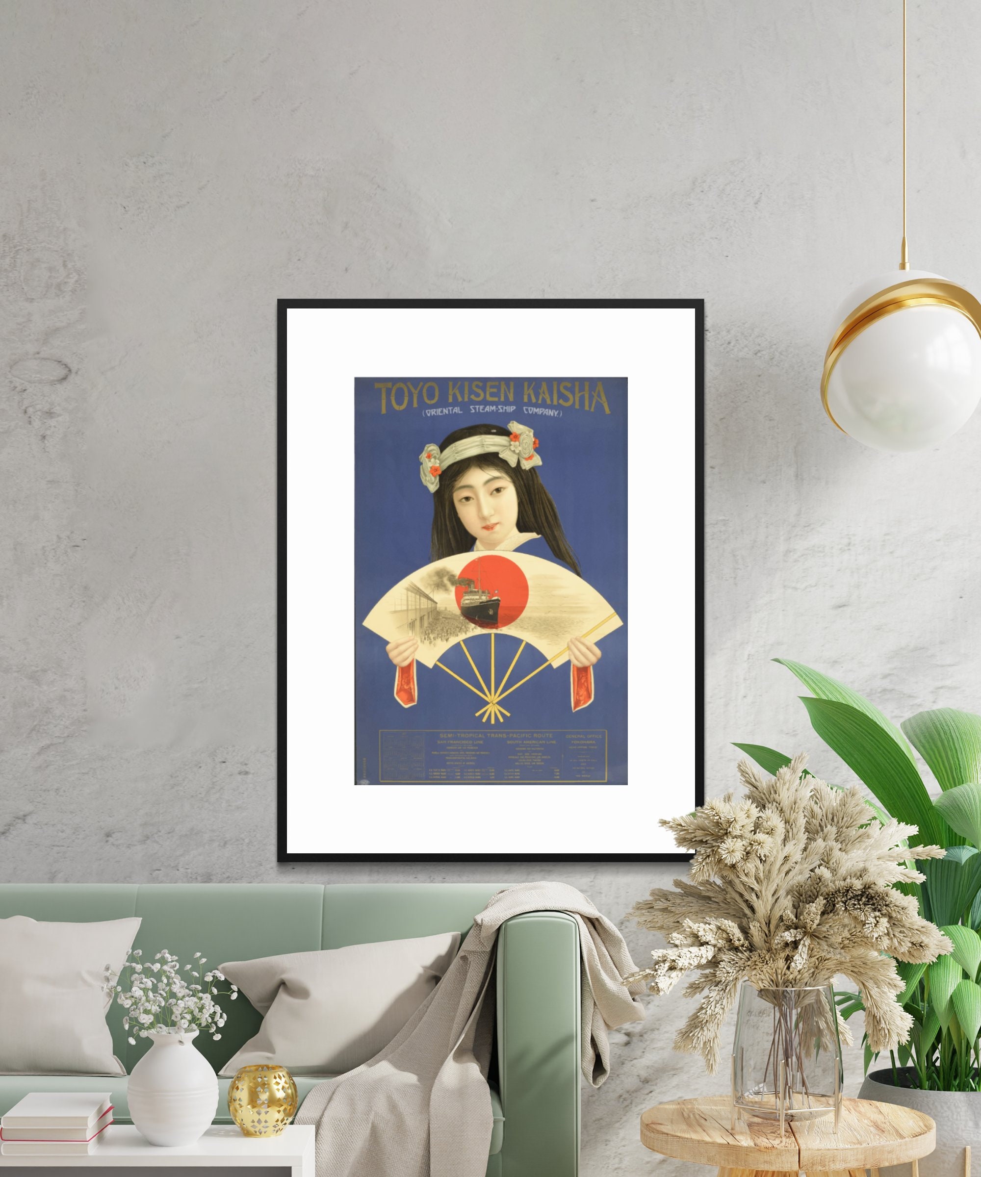 Vintage Japanese Steamer Travel Poster Digital Print, Oriental Shipping ...