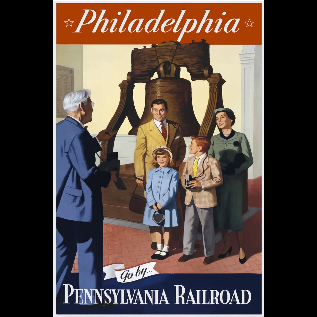 Philadelphia Travel Poster Digital Download, Vintage Pennsylvania ...