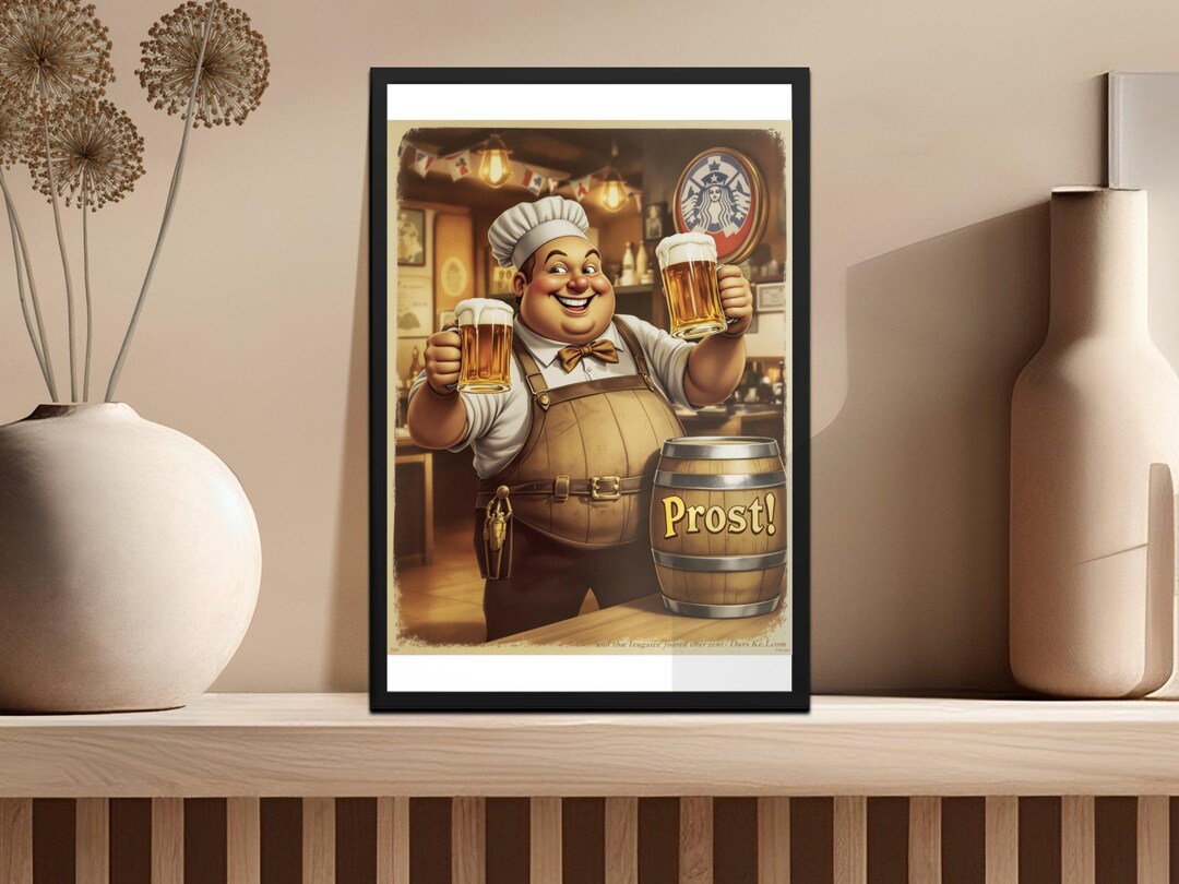 Bar Poster, Beer Poster, Vintage Octoberfest Digital Poster, Beer Lover ...