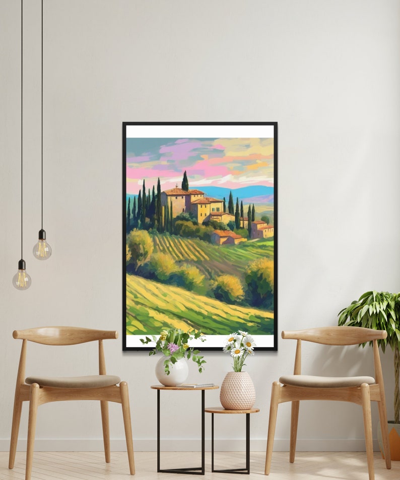 Tuscany Scenic Landscape Digital Download, Countryside Wall Art ...