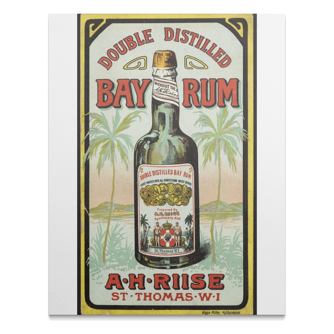 Vintage Bay Rum Advertisement Poster: Retro Bar Decor - Etsy