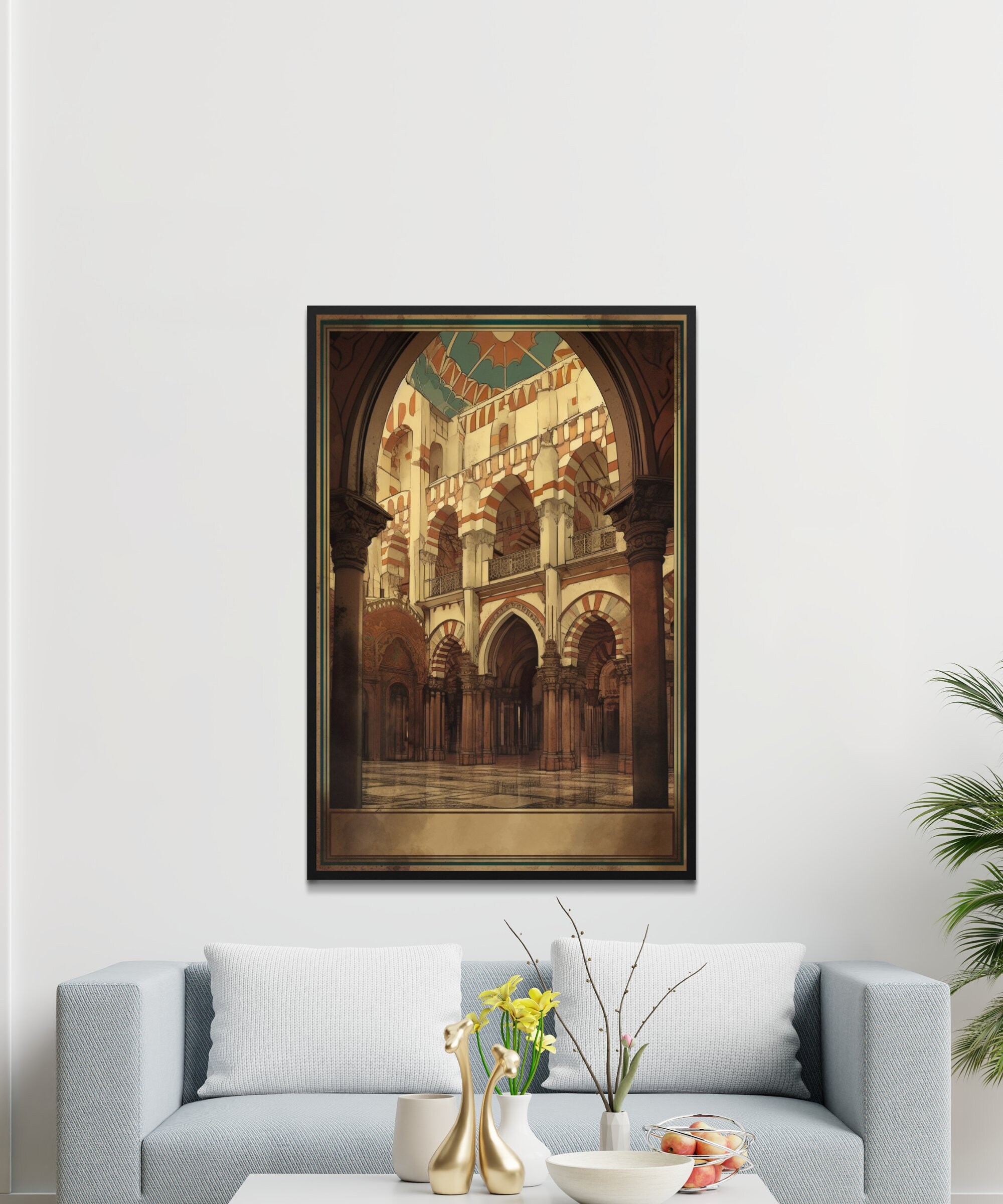 Printable Spanish Architecture Art, Intricate Archways Wall Decor ...