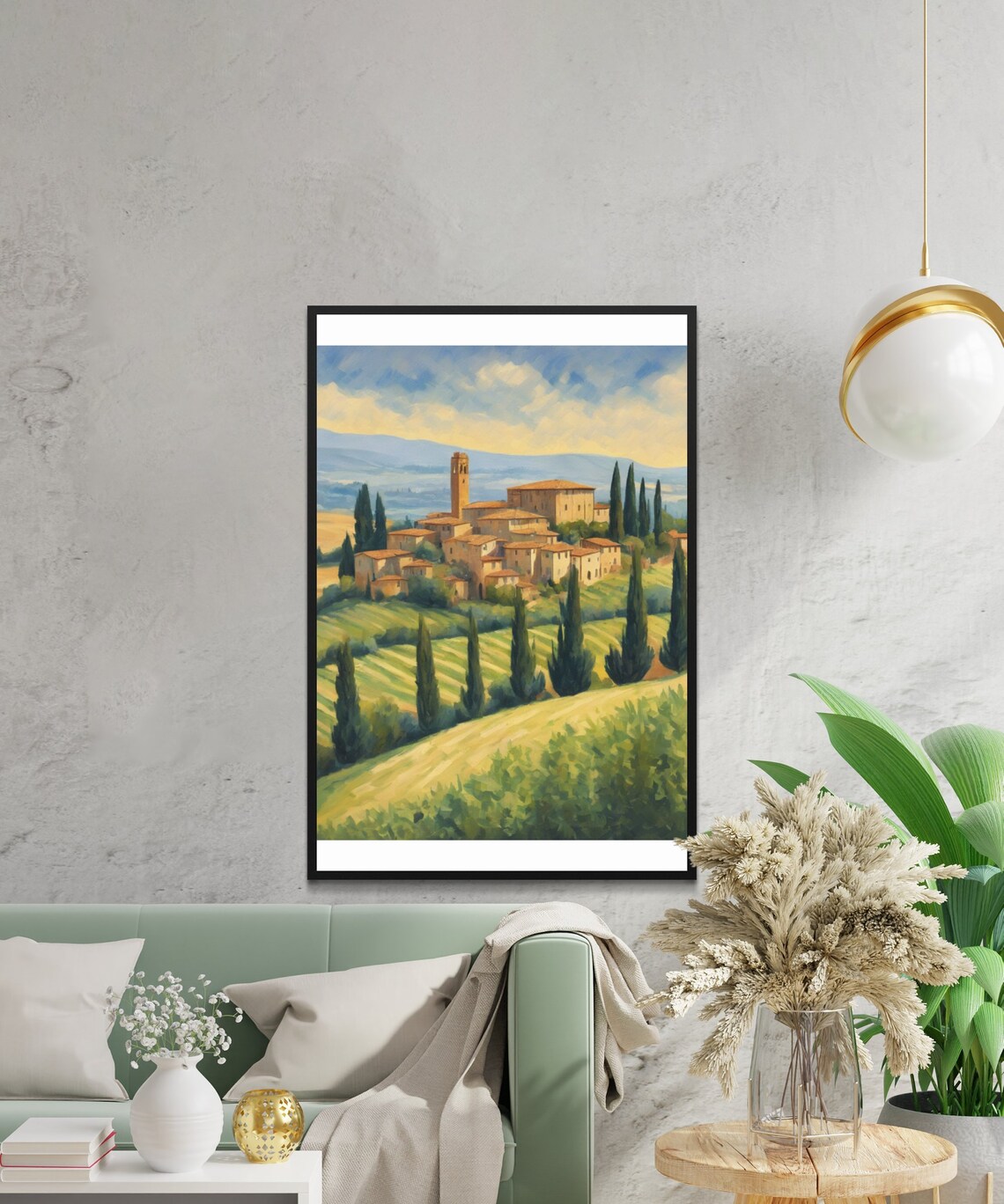 Tuscan Landscape Digital Download, Italian Countryside Art, Digital ...