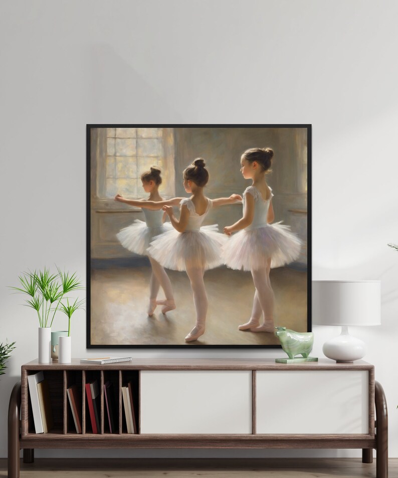 Ballerina Digital Art Print, Ballet Dancers Wall Decor, Classical Dance ...