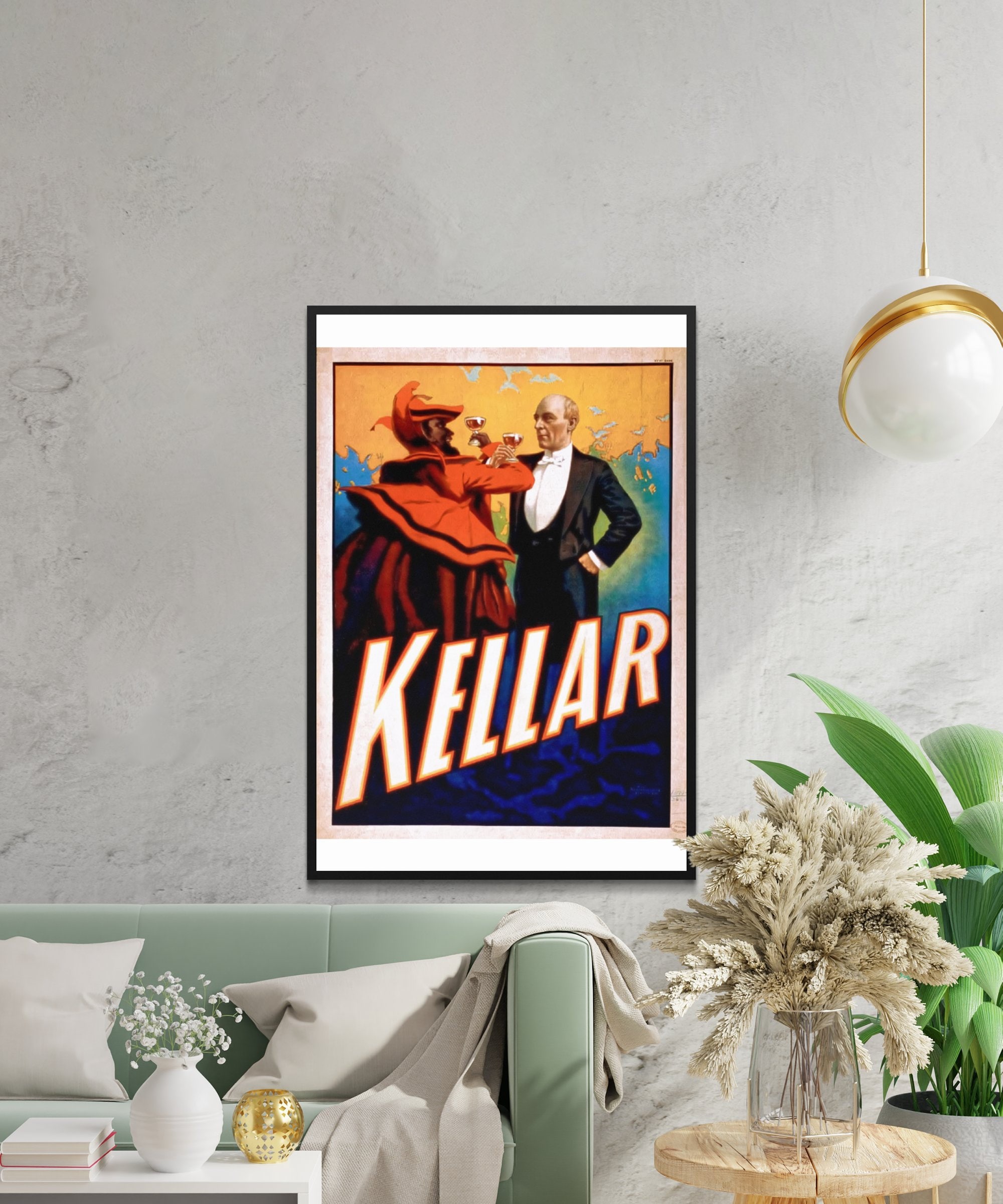 Vintage Magic Poster, Kellar Magician Art Print, Antique Wall Decor ...