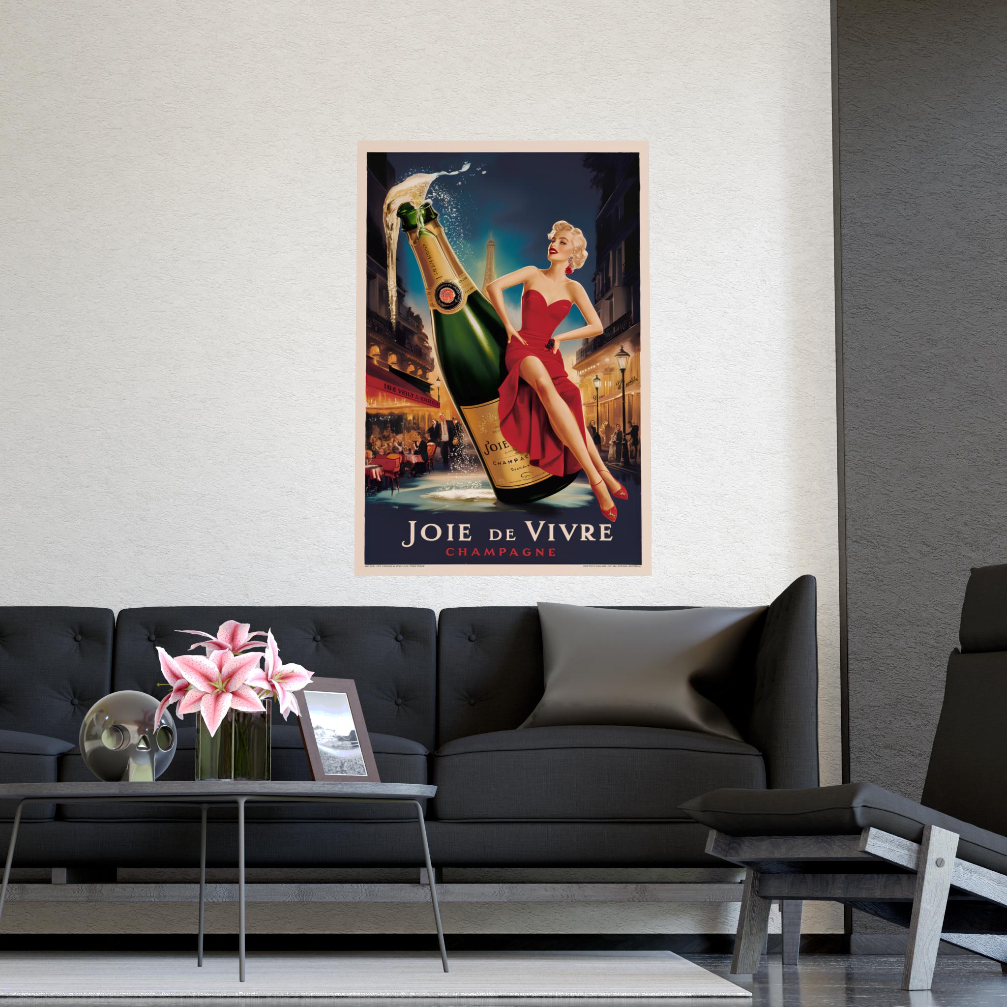 Champagne Poster: French Parisian Wall Art Print, Vintage Style - Etsy