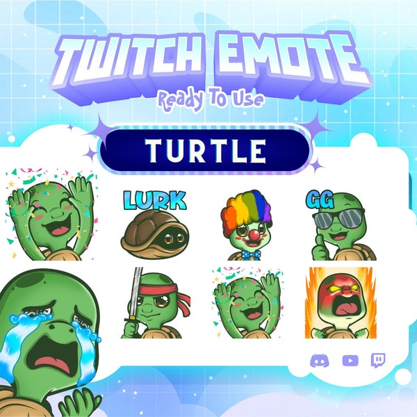 Twitch Animated Turtle Emote - Etsy