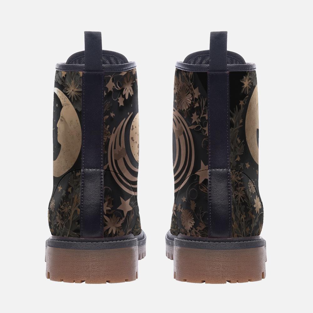 Vintage Cottagecore Women's Boots, Moon and Star Martin-style Boots ...