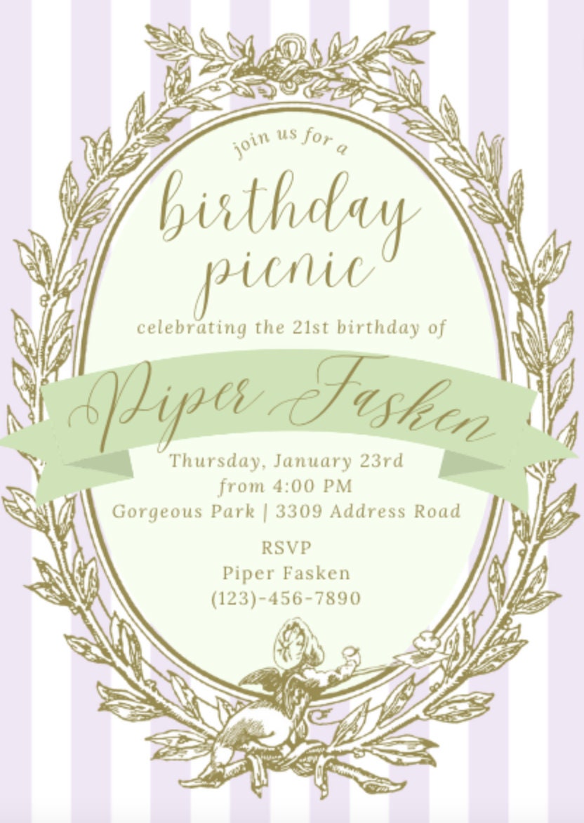 Ladurée Inspired Invite - Etsy