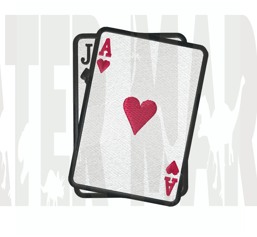Black Jack Embroidery Design – Ace & Jack Cards (digital Download) - Etsy
