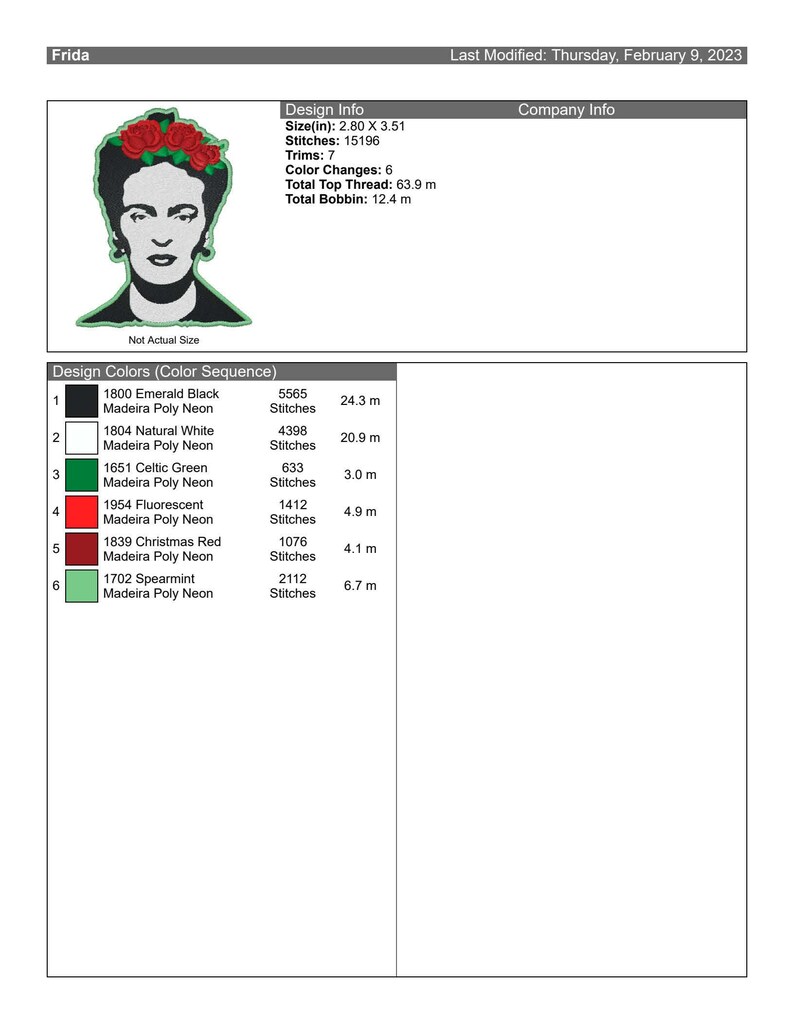 Frida Kahlo Digital Embroidery Design for Machine Embroidery - Etsy