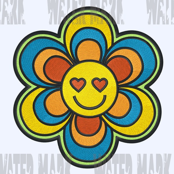 Hippie Embroidery Design for Machine - Etsy