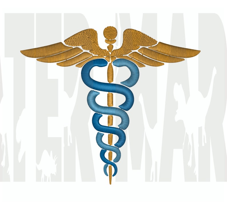 Caduceus Digital Embroidery Design for Machine Embroidery - Dst, Exp ...