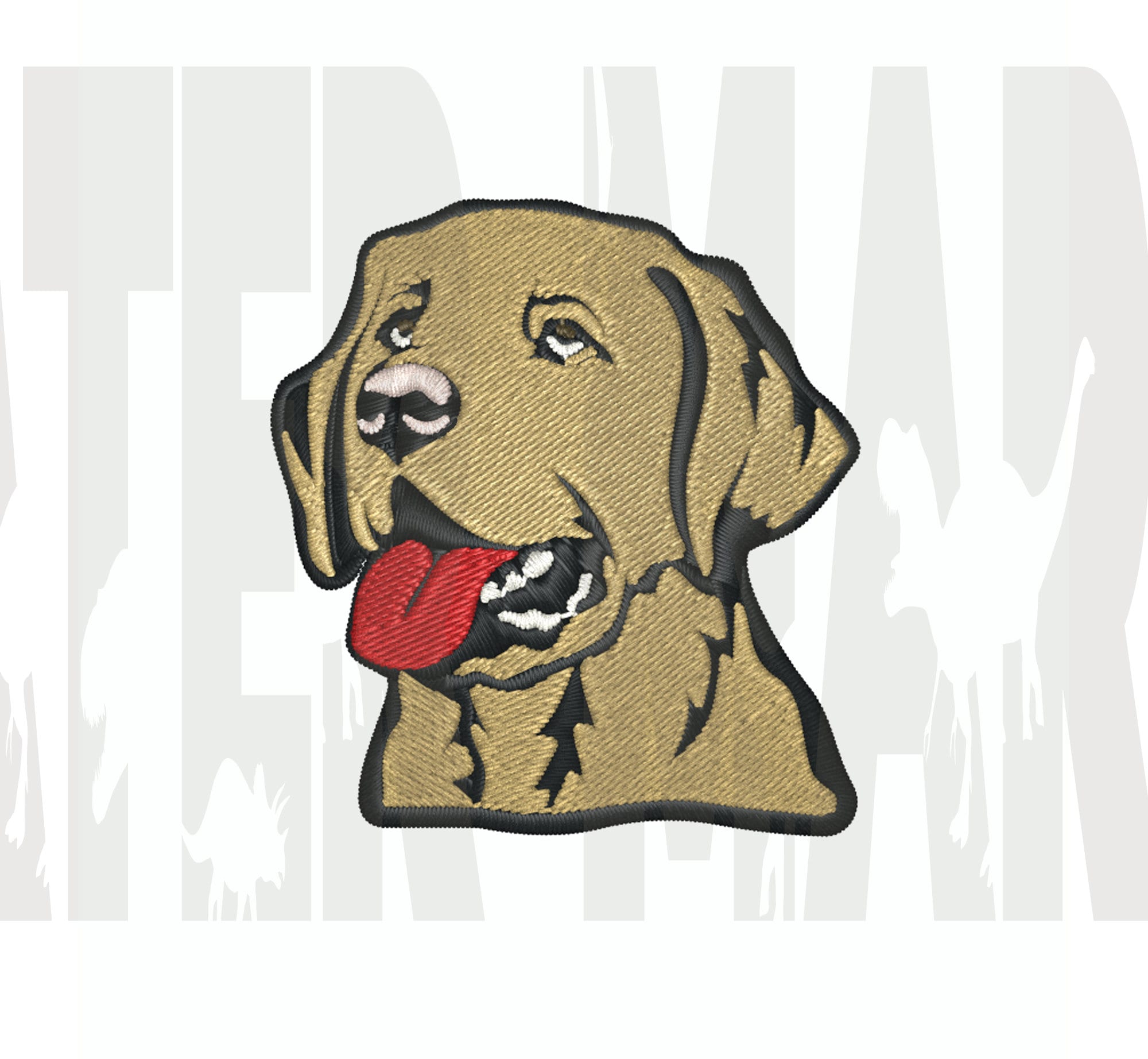 Labrador Retriever Digital Embroidery Design for Machine - Etsy