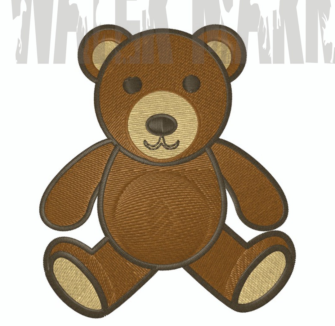 Teddy Bear Digital Embroidery Design for Machine Embroidery - Dst, Exp ...