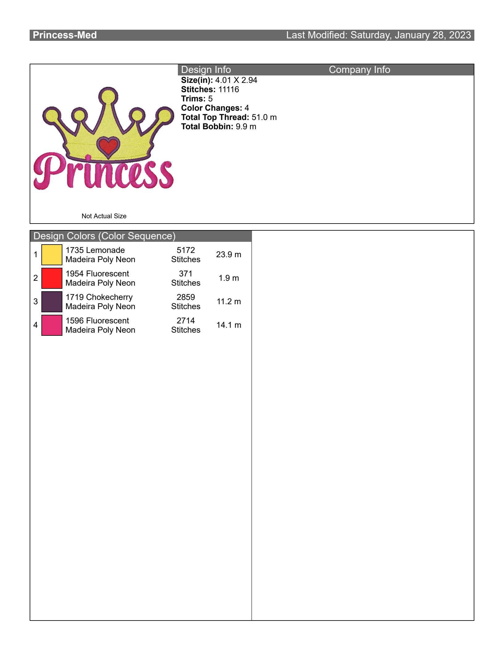 PRINCESS CROWN Digital Embroidery Design for Machine Embroidery - Dst ...