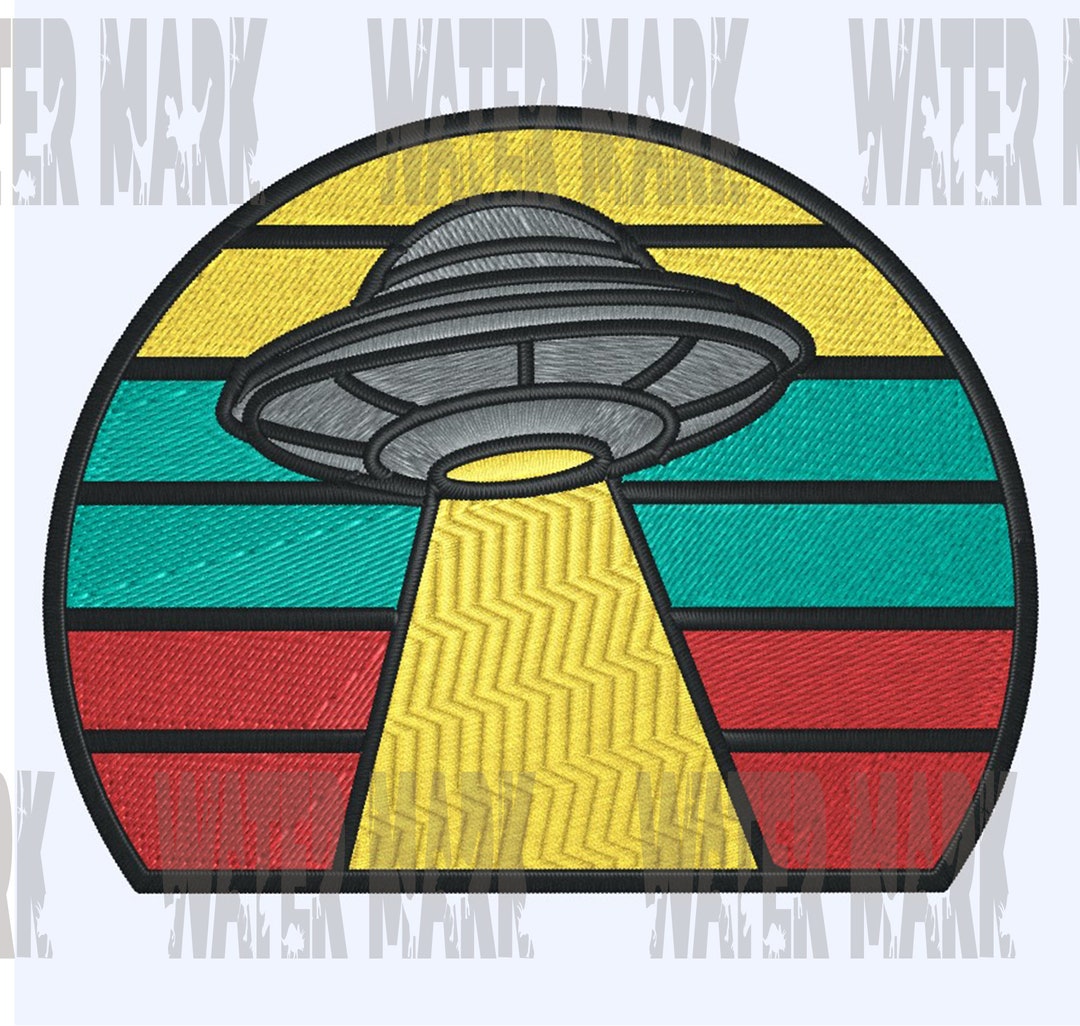 UFO PATCH Digital Embroidery Design for Machine Embroidery - Dst, Exp ...