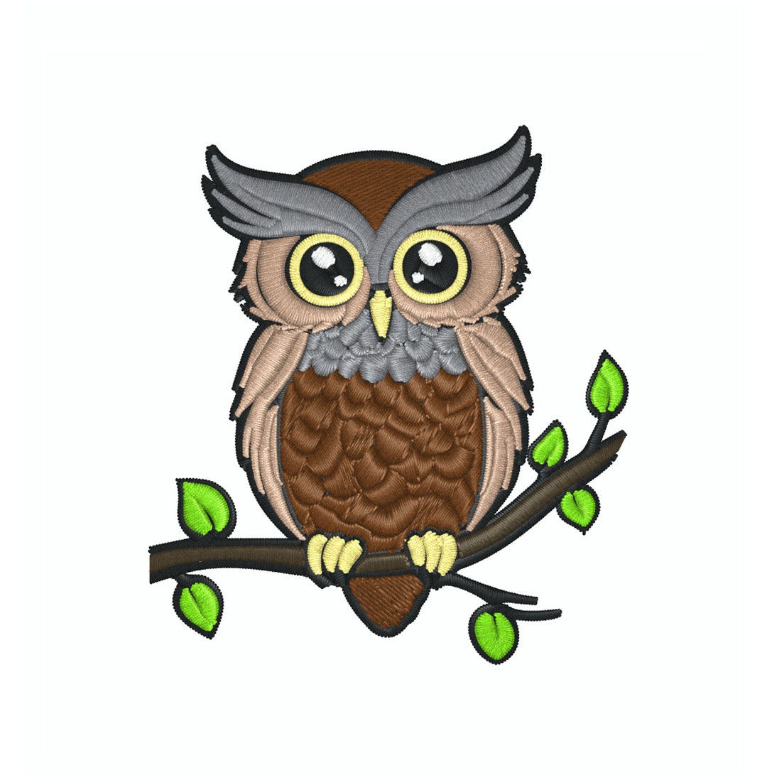 Owl Digital Embroidery Design for Machine Embroidery - Dst, Exp, Dst ...
