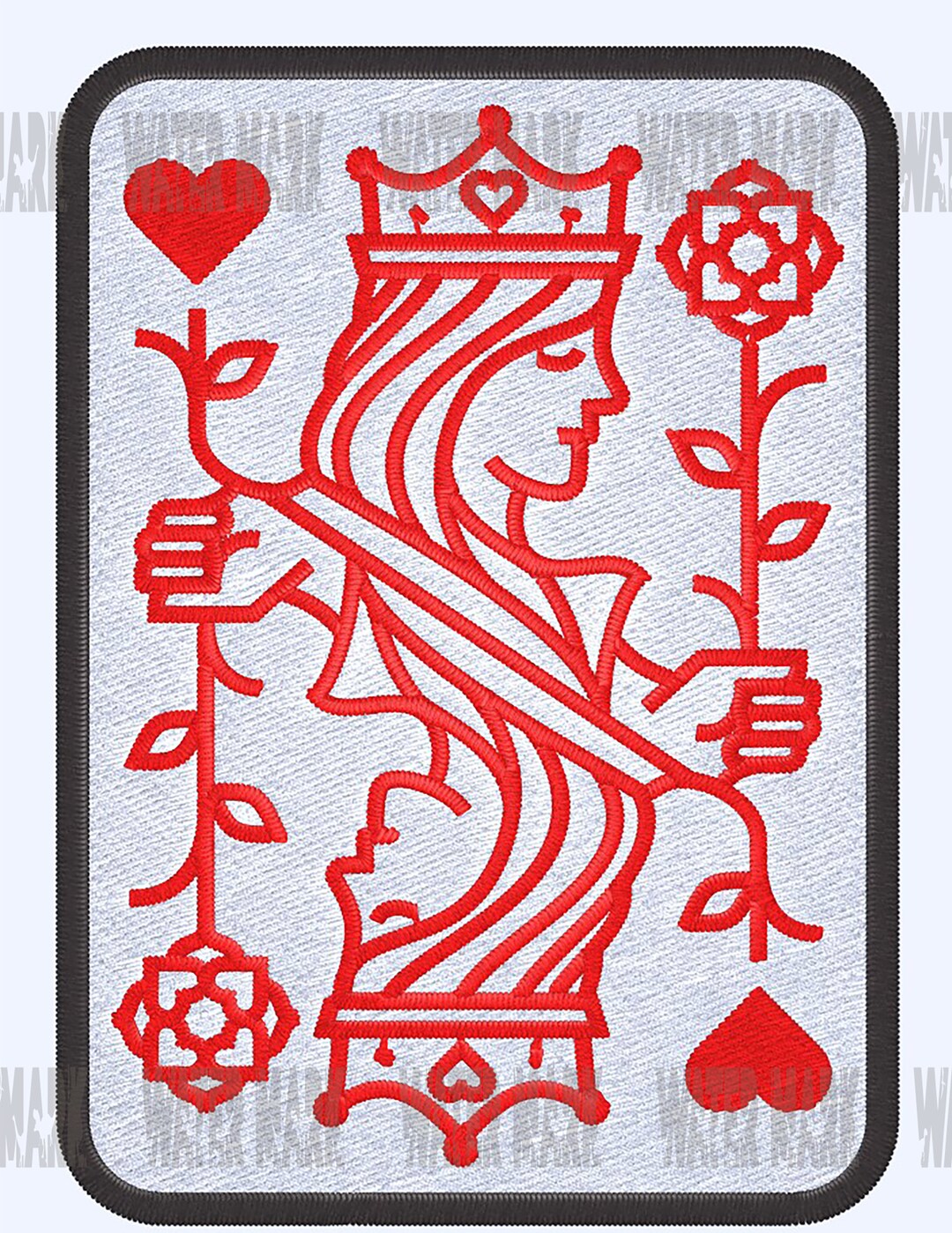 QUEEN OF HEARTS Digital Embroidery Design for Machine Embroidery - Dst ...