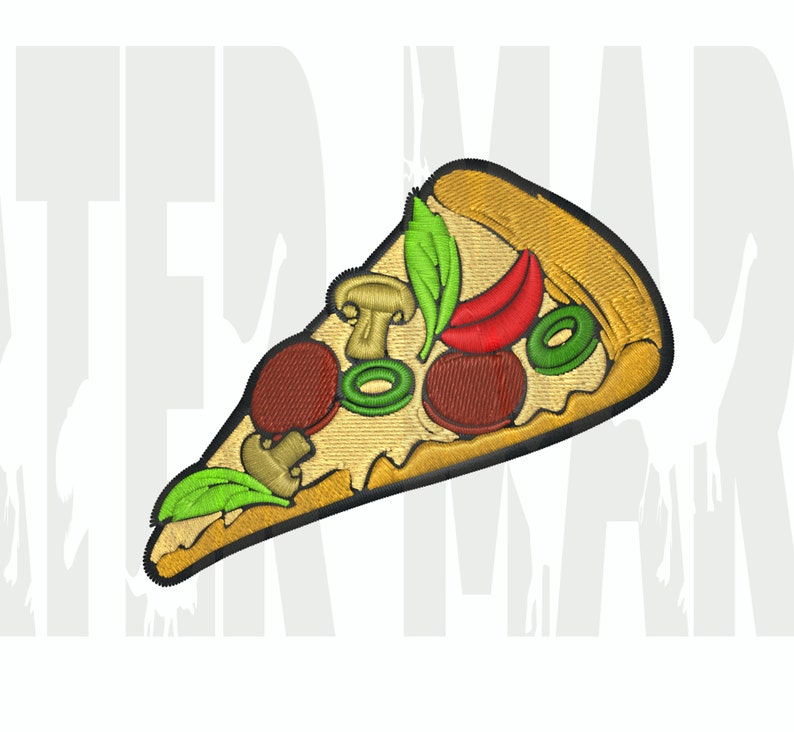 Pizza Slice Patch Digital Embroidery Design for Machine - Etsy