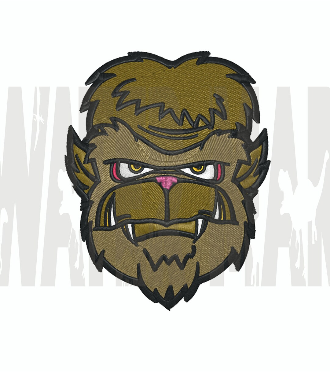 Werewolf Embroidery Design – Monster Patch (digital Download) - Etsy