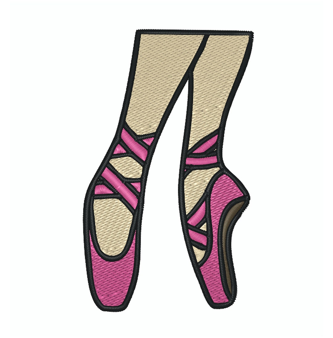 Ballet Shoes Embroidery Design – Pointe Shoes, Dance (digital Download ...