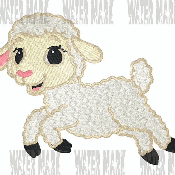 Baby Lamb Embroidery - Etsy