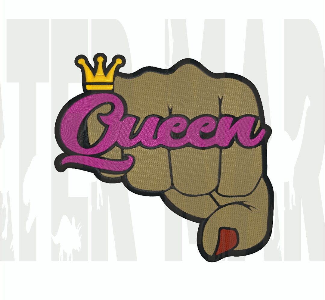 Queen Fist Digital Embroidery Design for Machine Embroidery- Dst, Exp, Dst, Pes, Pec, Sew, Jef ...