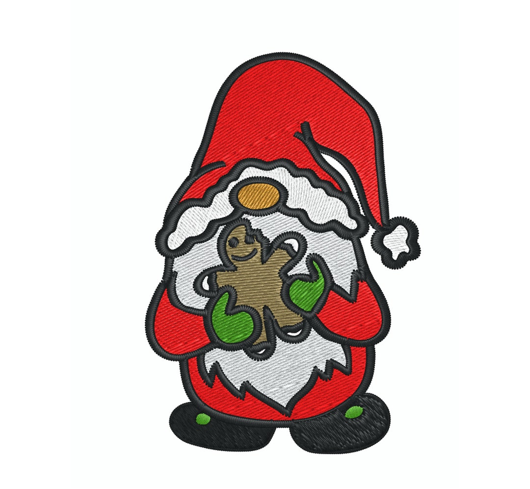 Christmas Gnome 1 Digital Embroidery Design for Machine Embroidery- Dst ...