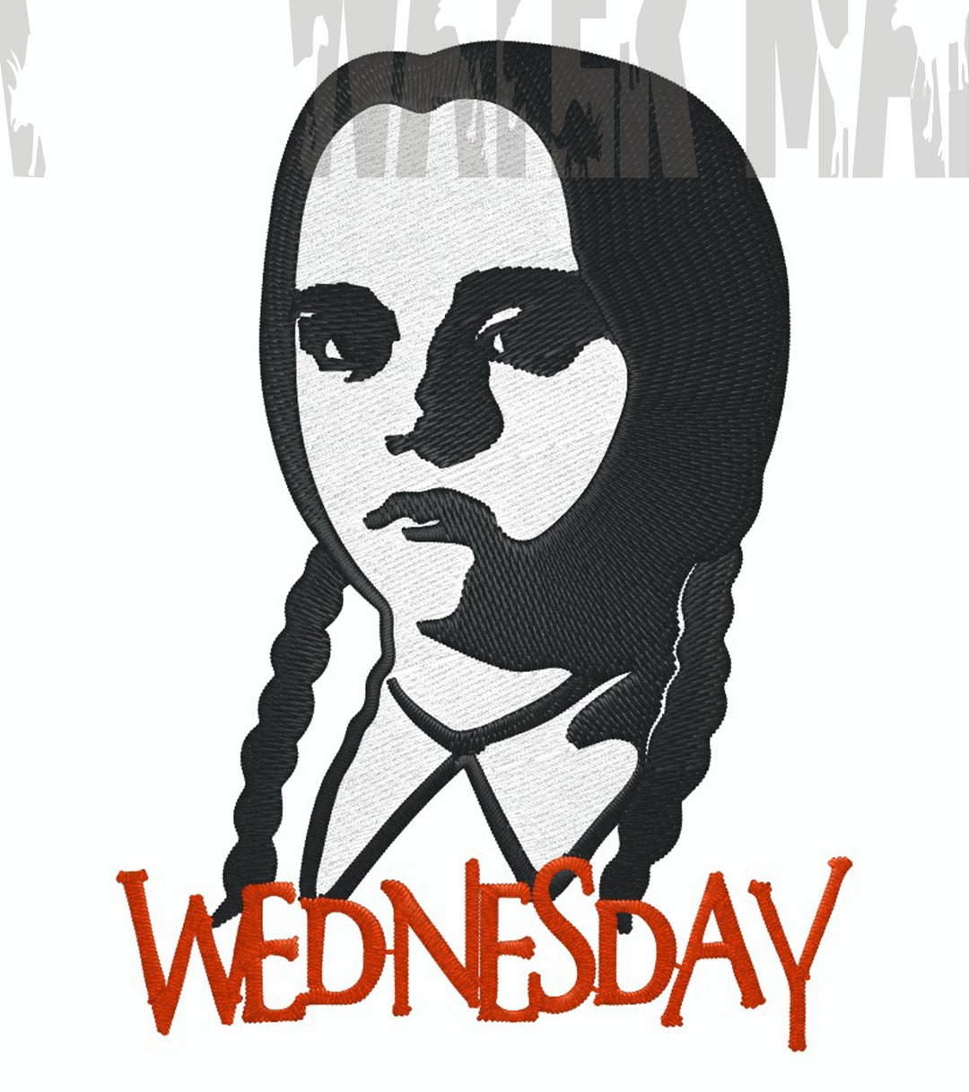 Wednesday Adams Digital Embroidery Design for Machine Embroidery - Dst ...
