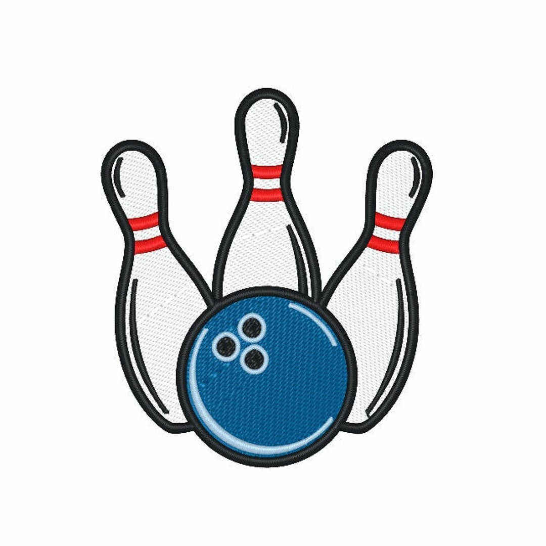 Bowling Patch Embroidery Design for Machine Embroidery- Dst, Exp, Dst ...