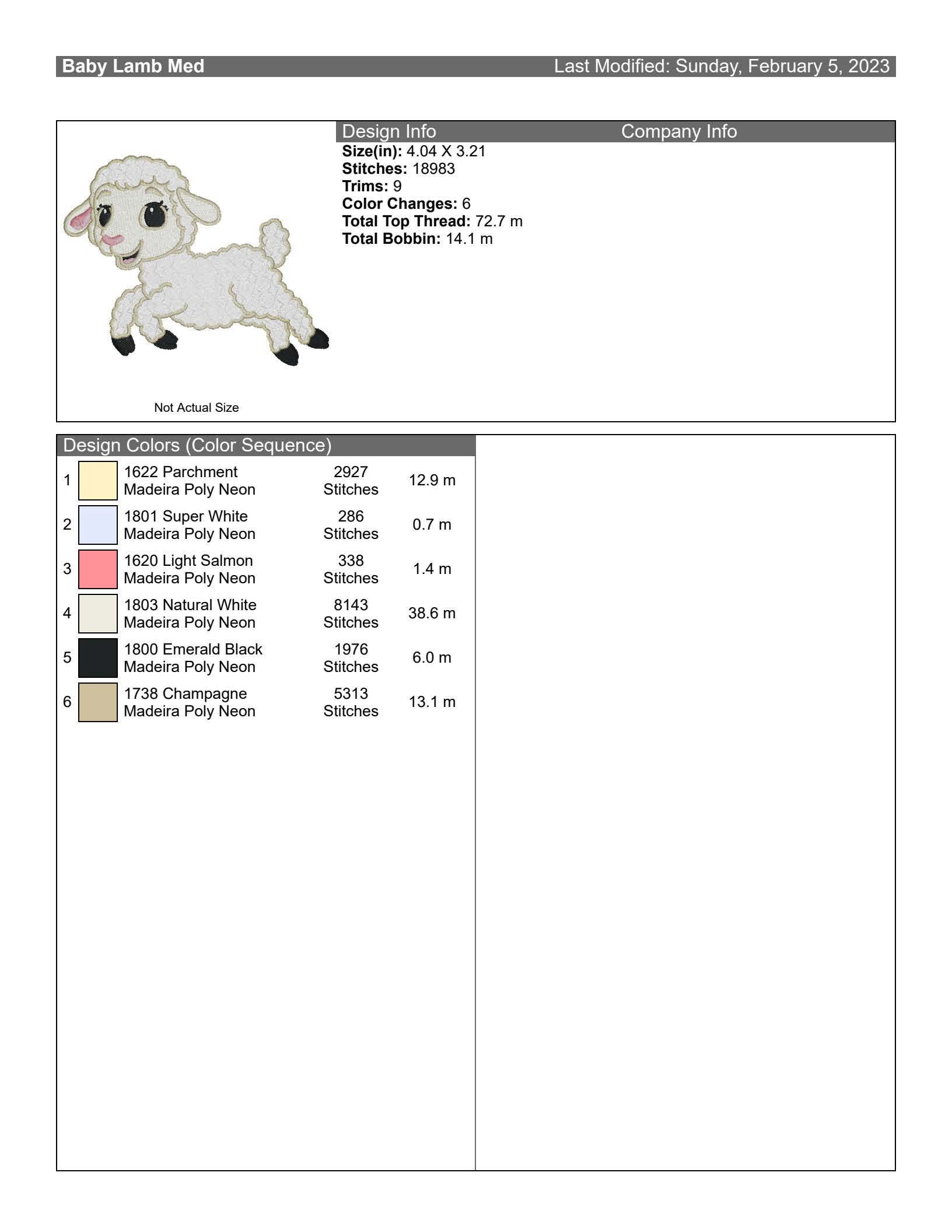 Baby Lamb Digital Embroidery Design for Machine Embroidery - Dst, Exp ...