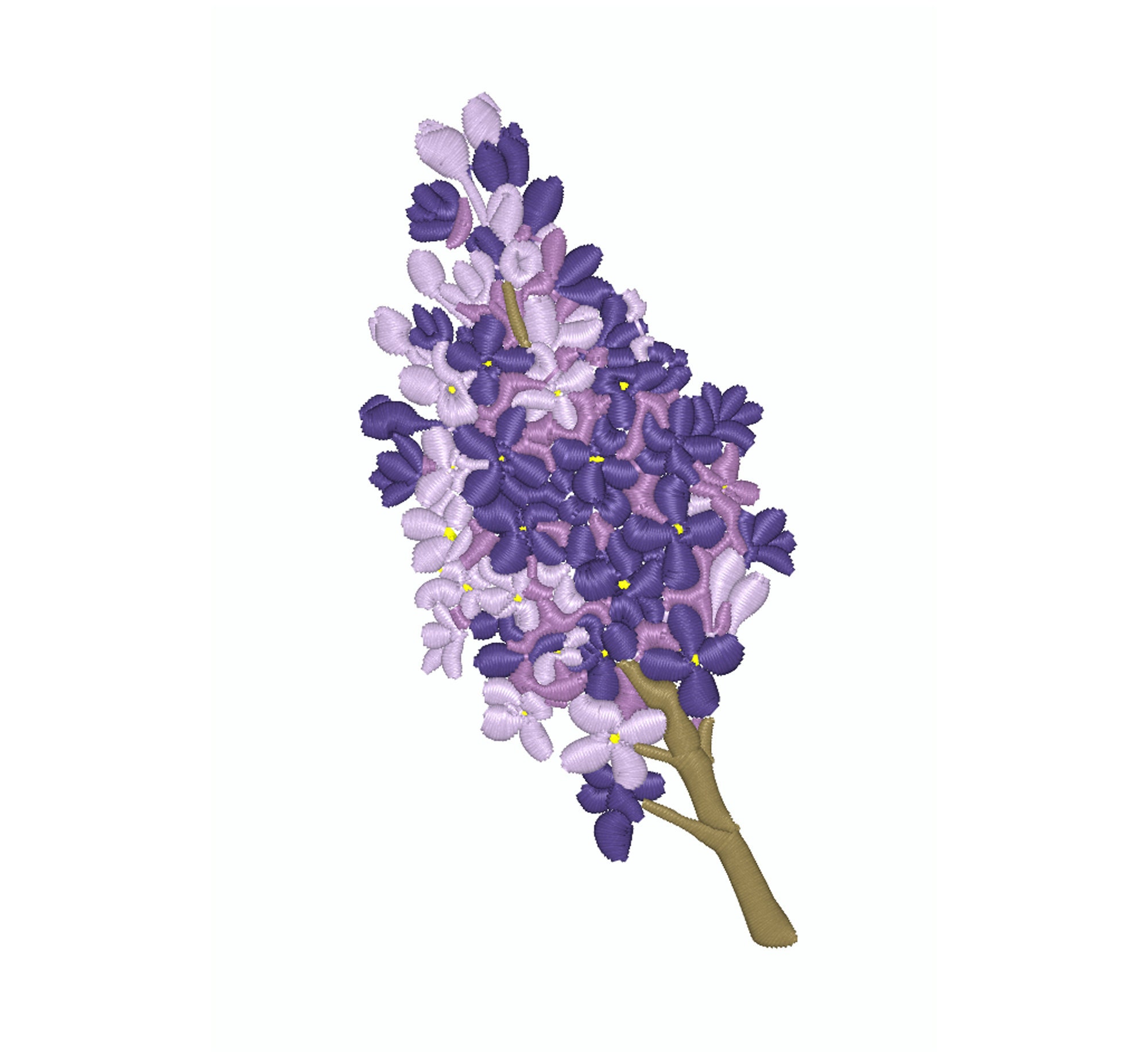 Lilac Floral Digital Embroidery Design (digital Download) - Etsy